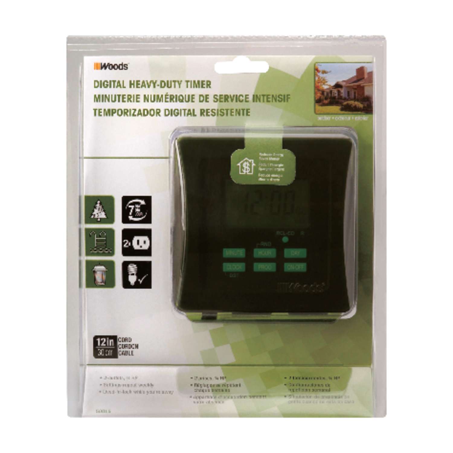 Woods Outdoor Digital Timer 125 V Black - Ace Hardware