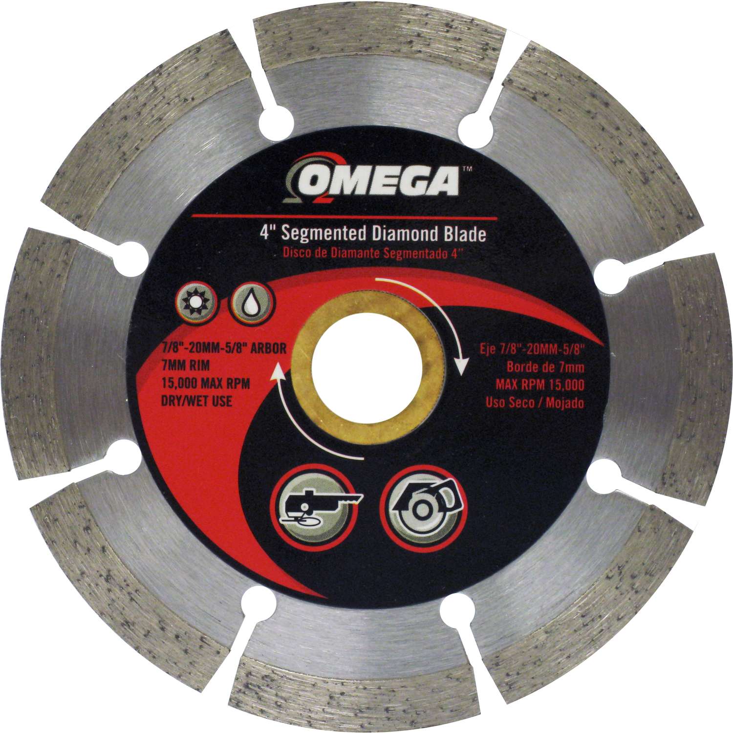 Omega 4 in. D X 7/8 in. Premium Diamond Segmented Rim Circular Saw ...