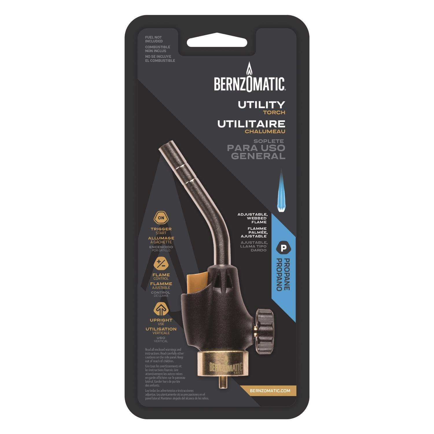 Bernzomatic Torch Head Stainless Steel 1 pc Propane Mfr WT2301 Ace Hardware